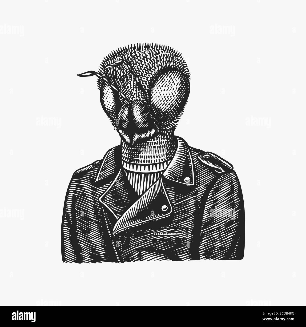 Leather jacket sketch Black and White Stock Photos & Images - Alamy