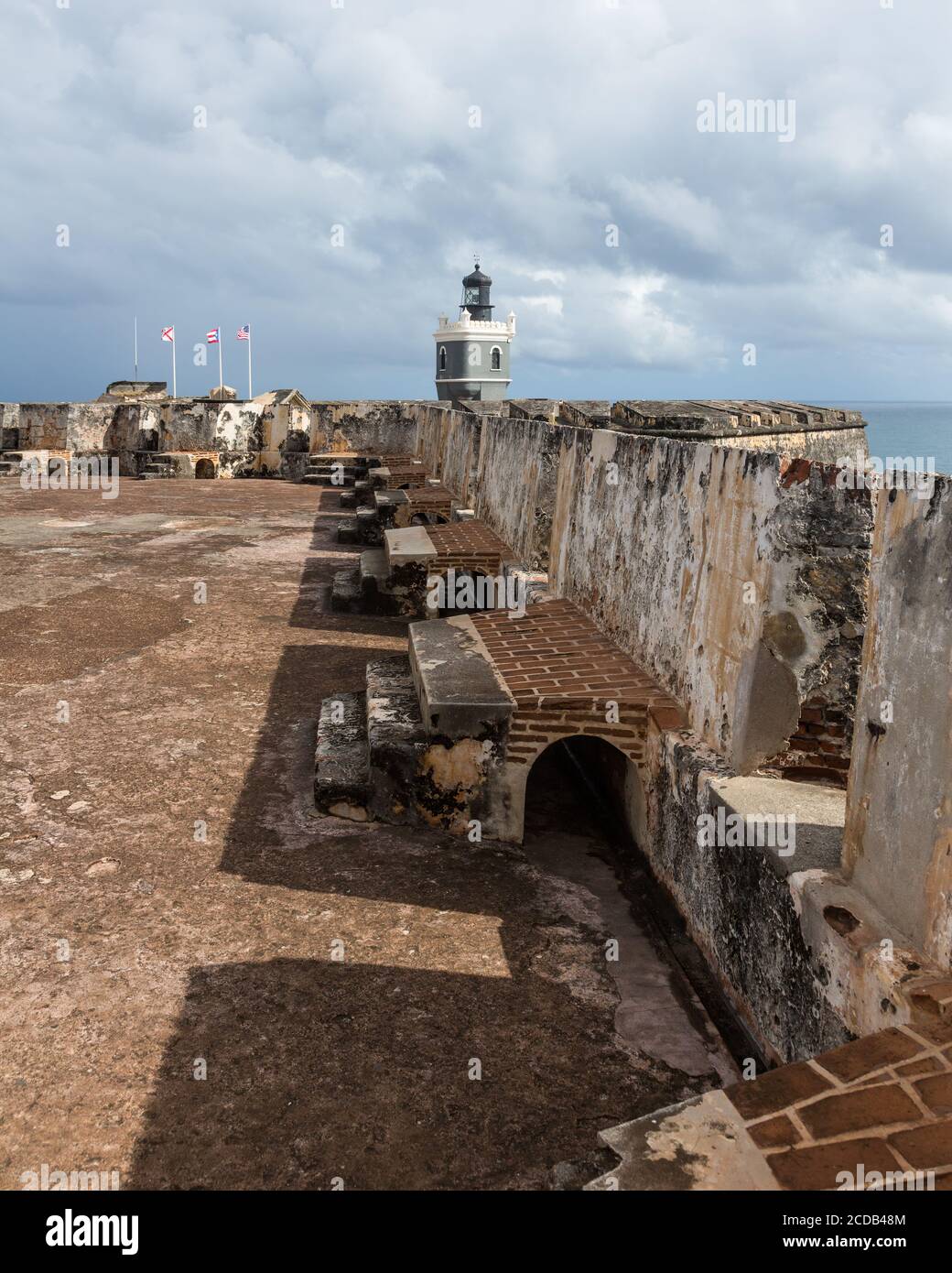 The El Morro LIghthouse was built in 1908 to replace an earlier Spanish ...