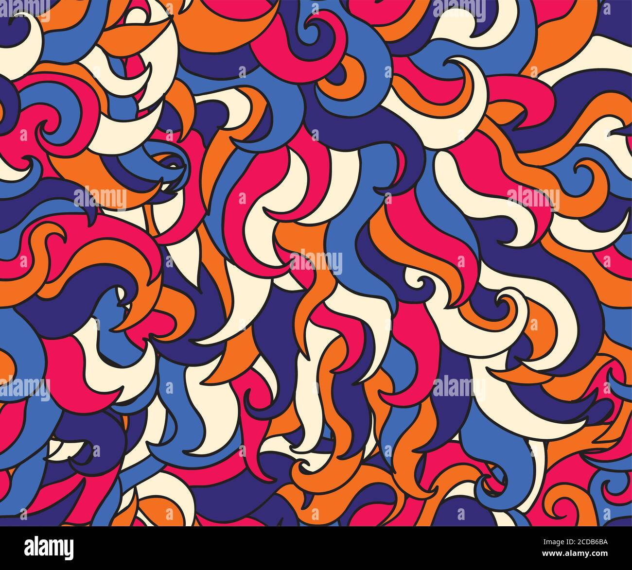 Psychedelic colorful floral seamless pattern Stock Vector Image & Art ...
