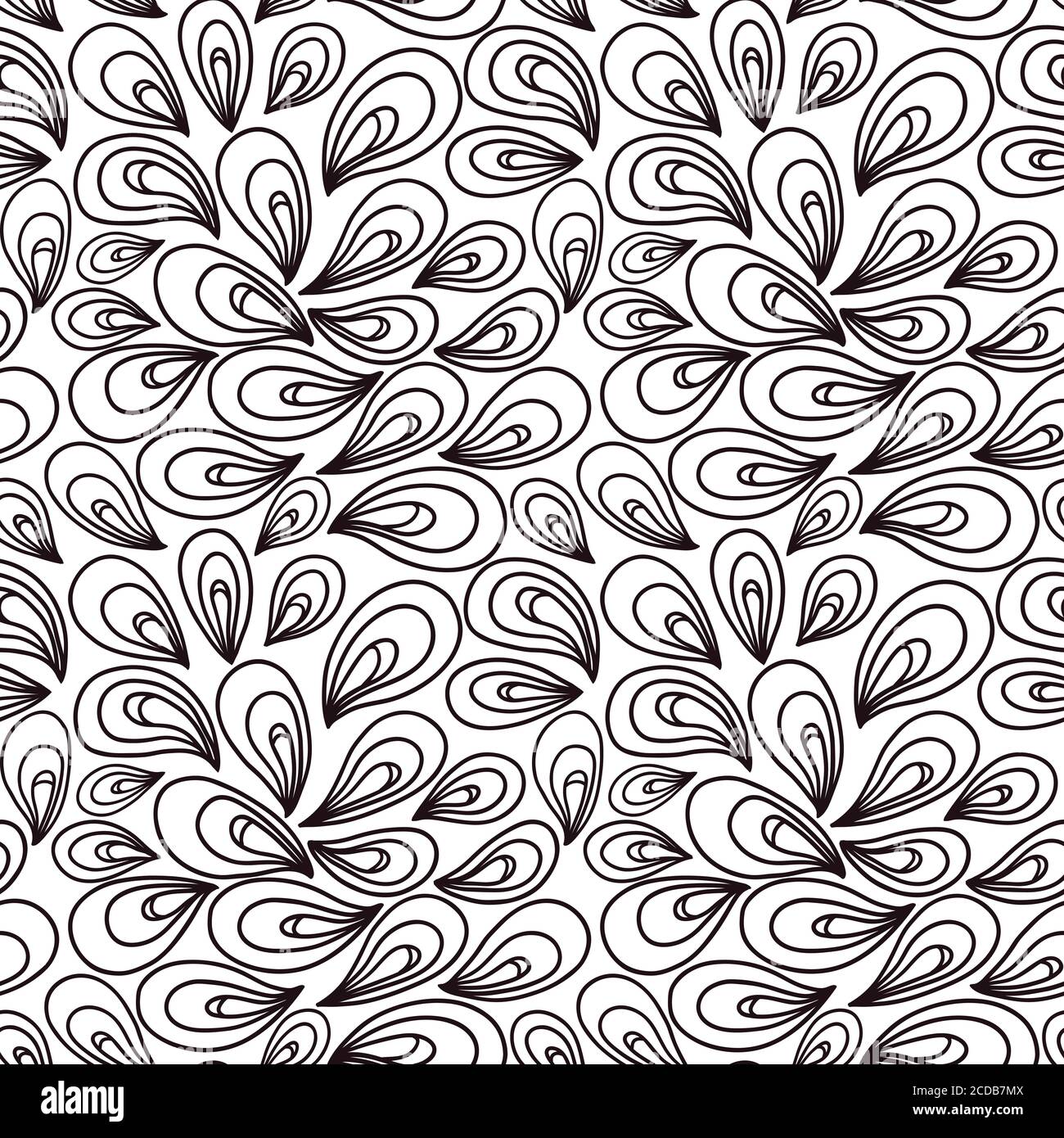 Abstract doodle line elements seamless pattern Stock Vector Image & Art ...