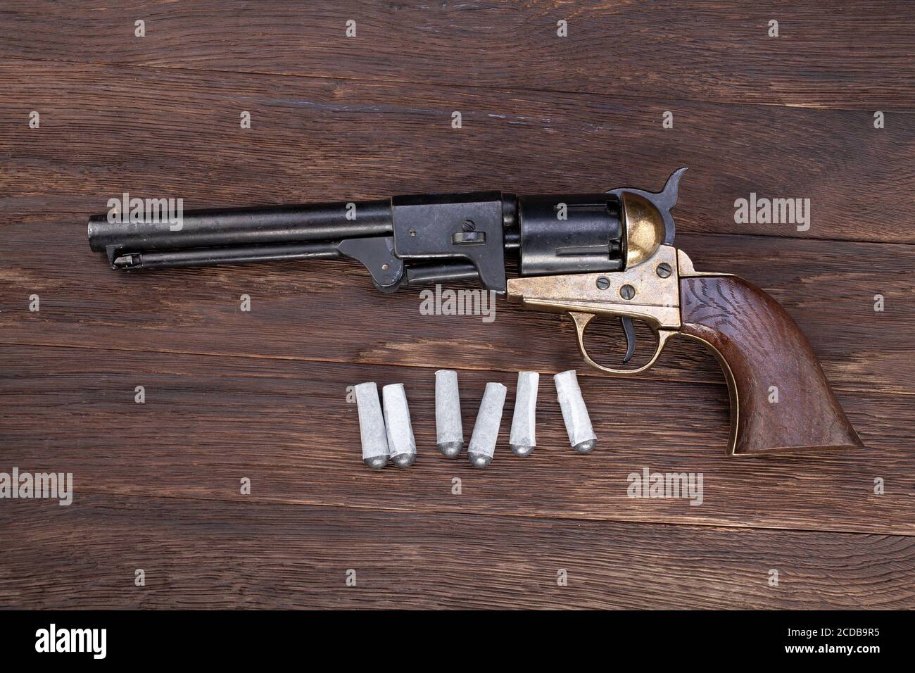 Old West weapon - Army Revolver "Dragoon" with paper cartridges on ...