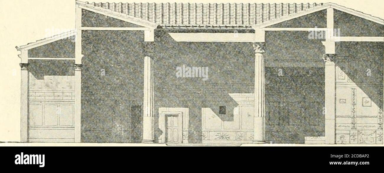 . Pompeii : its life and art . garden on the left sideof the house ...