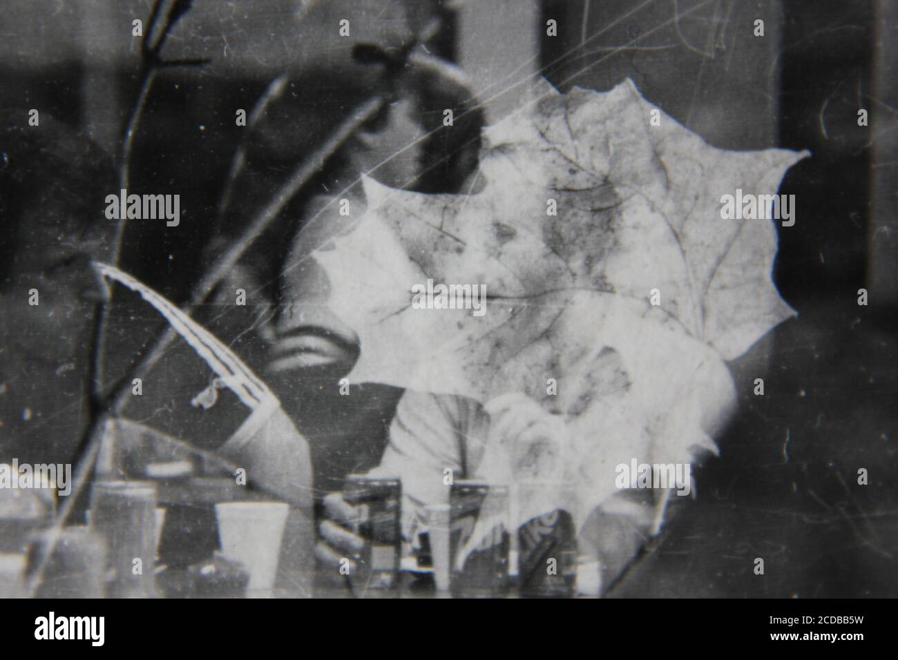 Fine 1970s vintage black and white photography of an overlay ...