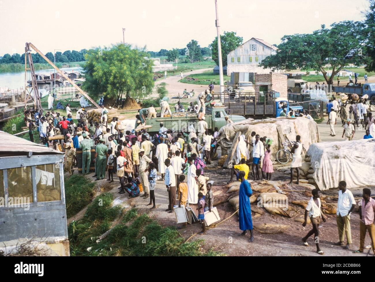 South Sudan. Nile River Transport. Juba Boat Landing. Photographed in ...