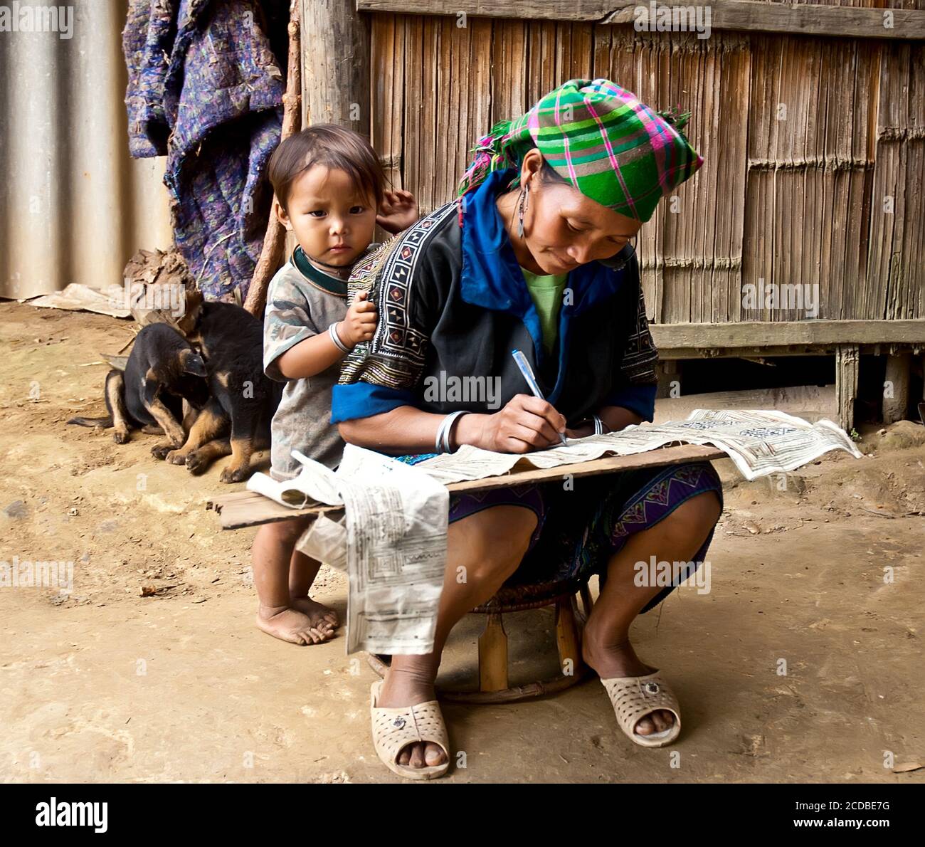 Hmong, cute, highland children, Vietnam Stock Photo - Alamy
