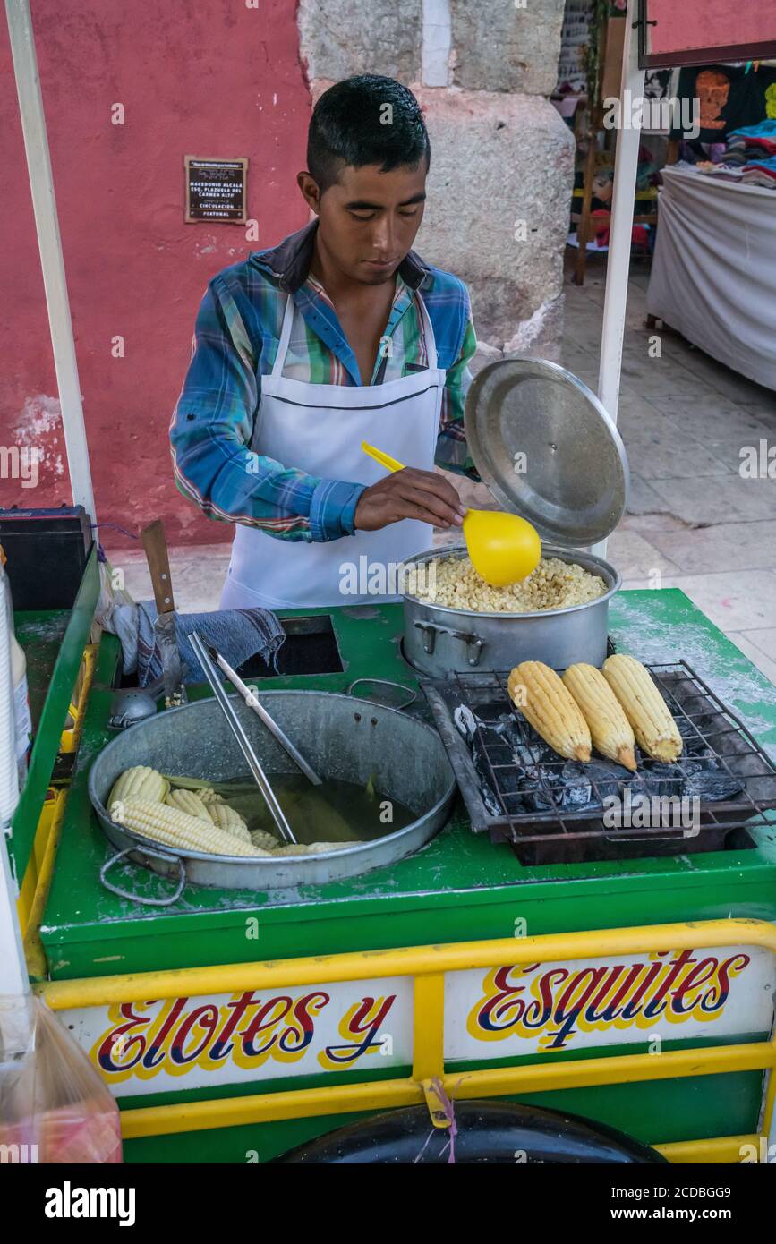 Mexican Corn On The Cob Cart Vendors