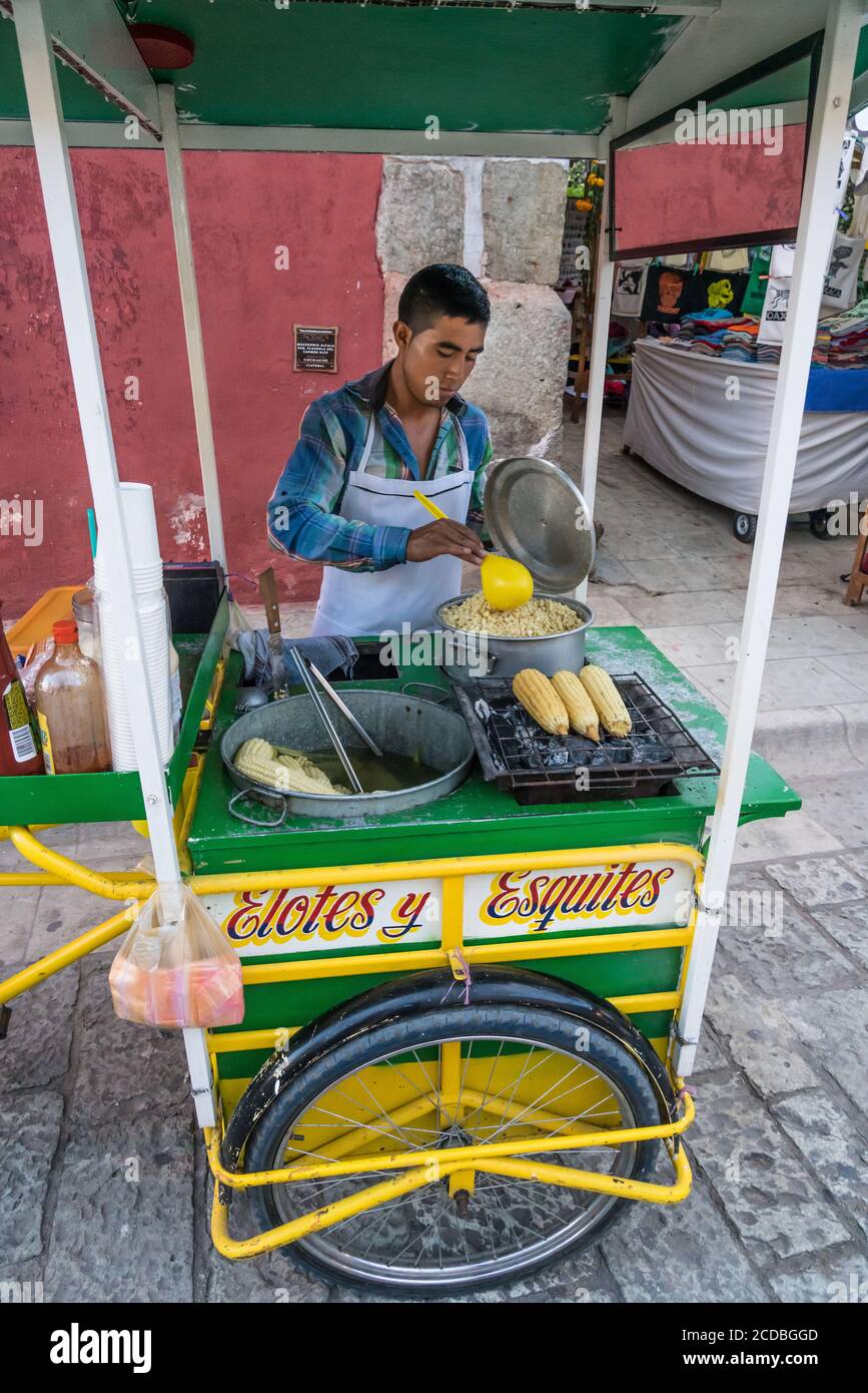 Mexican Corn On The Cob Cart Vendors
