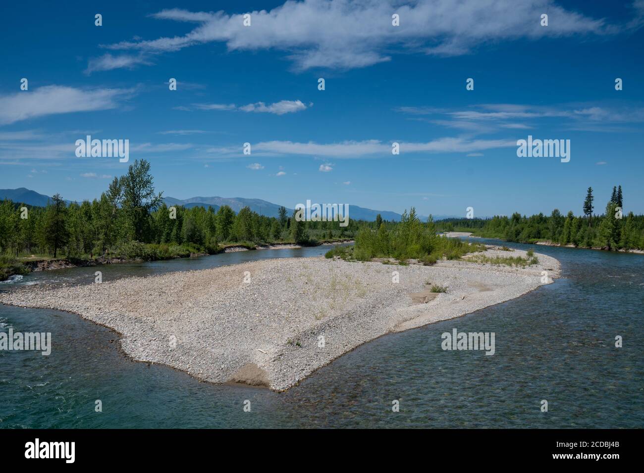 Flathead River in Glacier National Park, near Polebridge, Montana Stock ...
