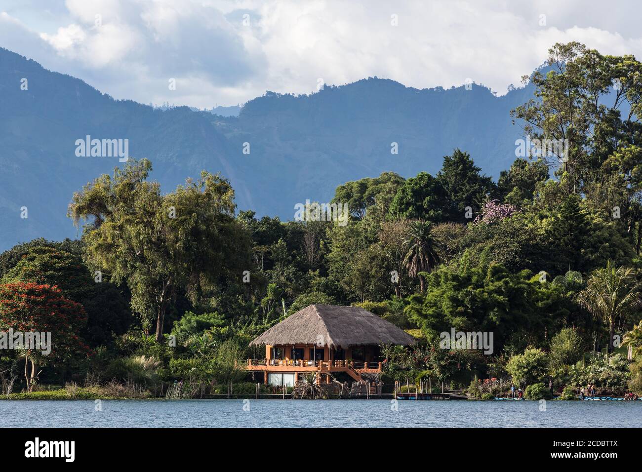 A private home on the shore of Lake Atitlan near Santiago Atitlan ...