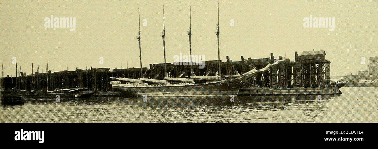 . Philadelphia and vicinity . Six-Masted Schooner Loading Coal, Port ...