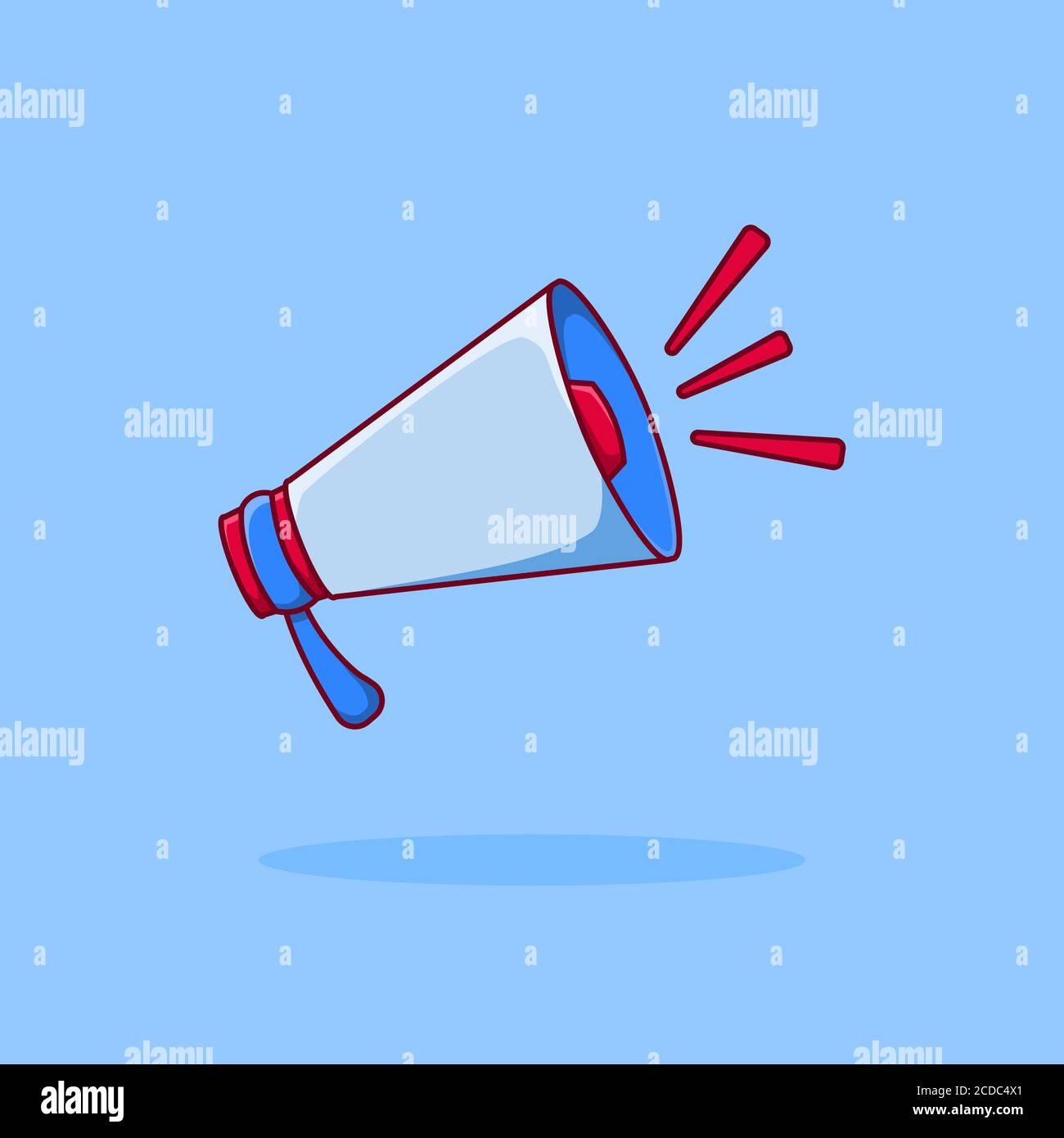 vector illustration megaphone in cartoon style Stock Vector Image & Art ...