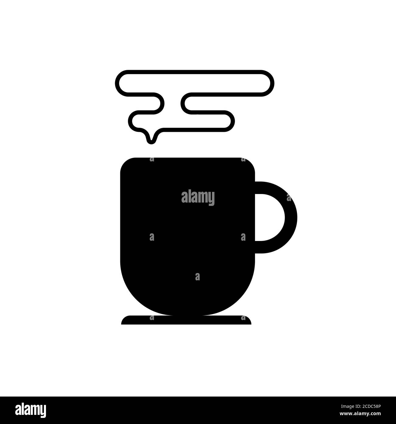 vector illustration icon cup in black isolated Stock Vector Image & Art ...
