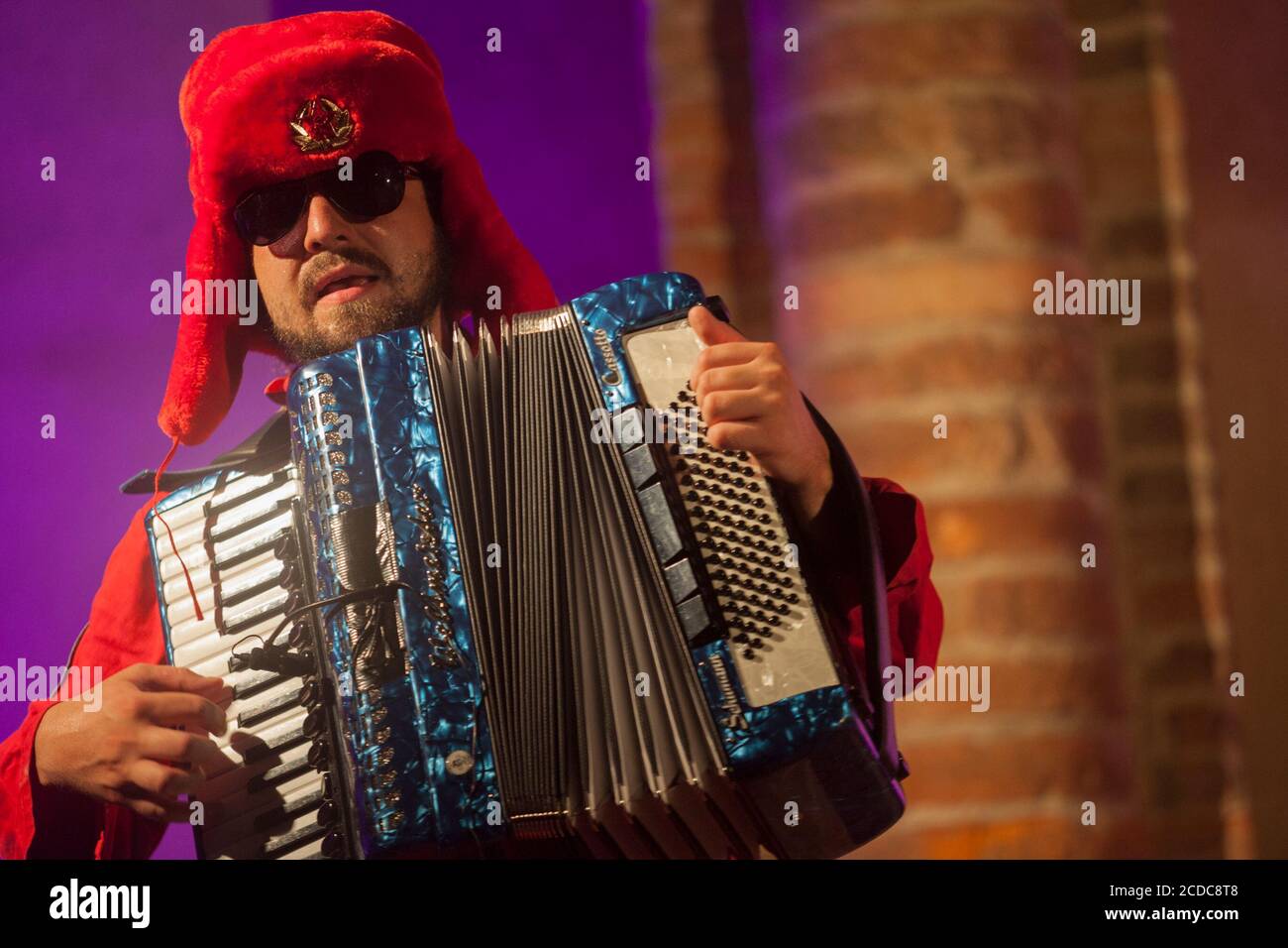 Ferrara, Italy. 27th Aug, 2020. Second day of Ferrara Buskers Festival ...