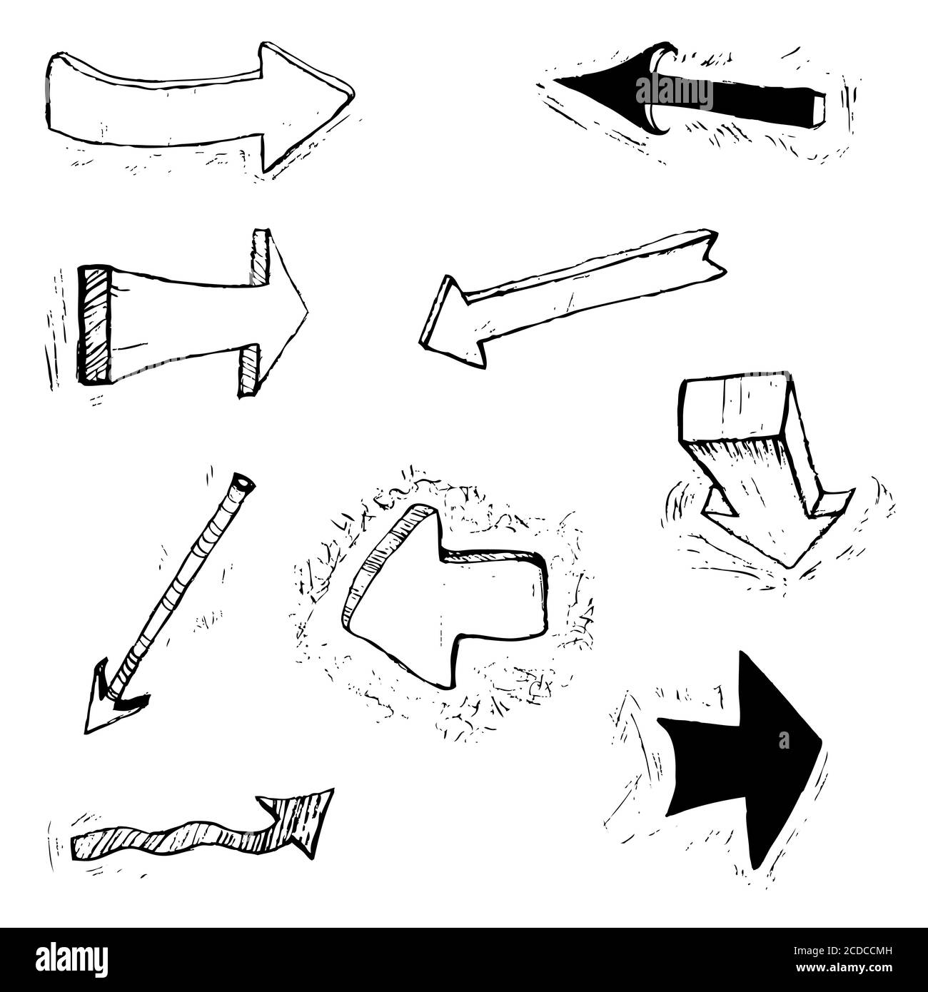 Big hand drawn arrow set Stock Vector Image & Art - Alamy