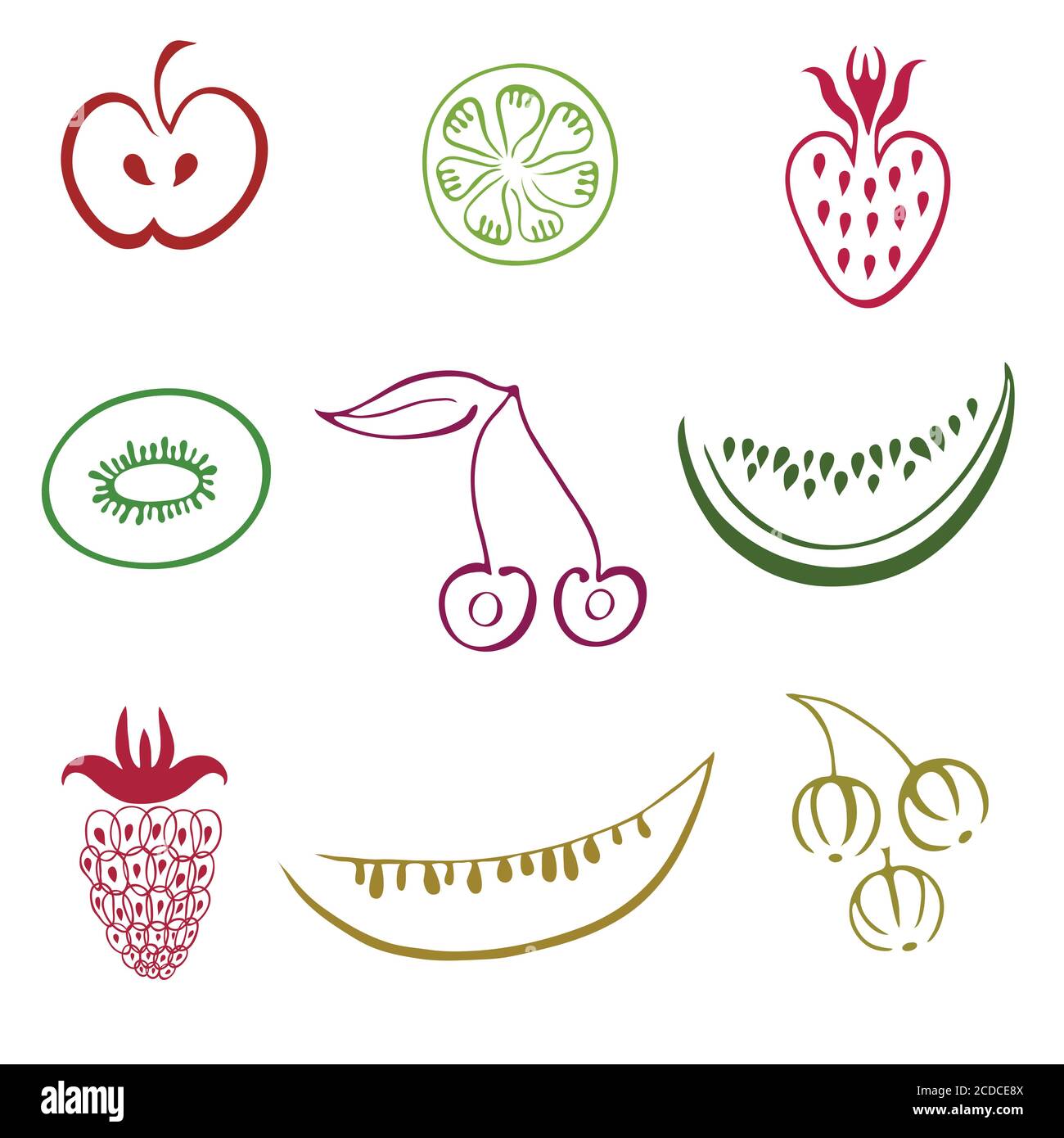 Vegetables and fruits logo hi-res stock photography and images - Alamy