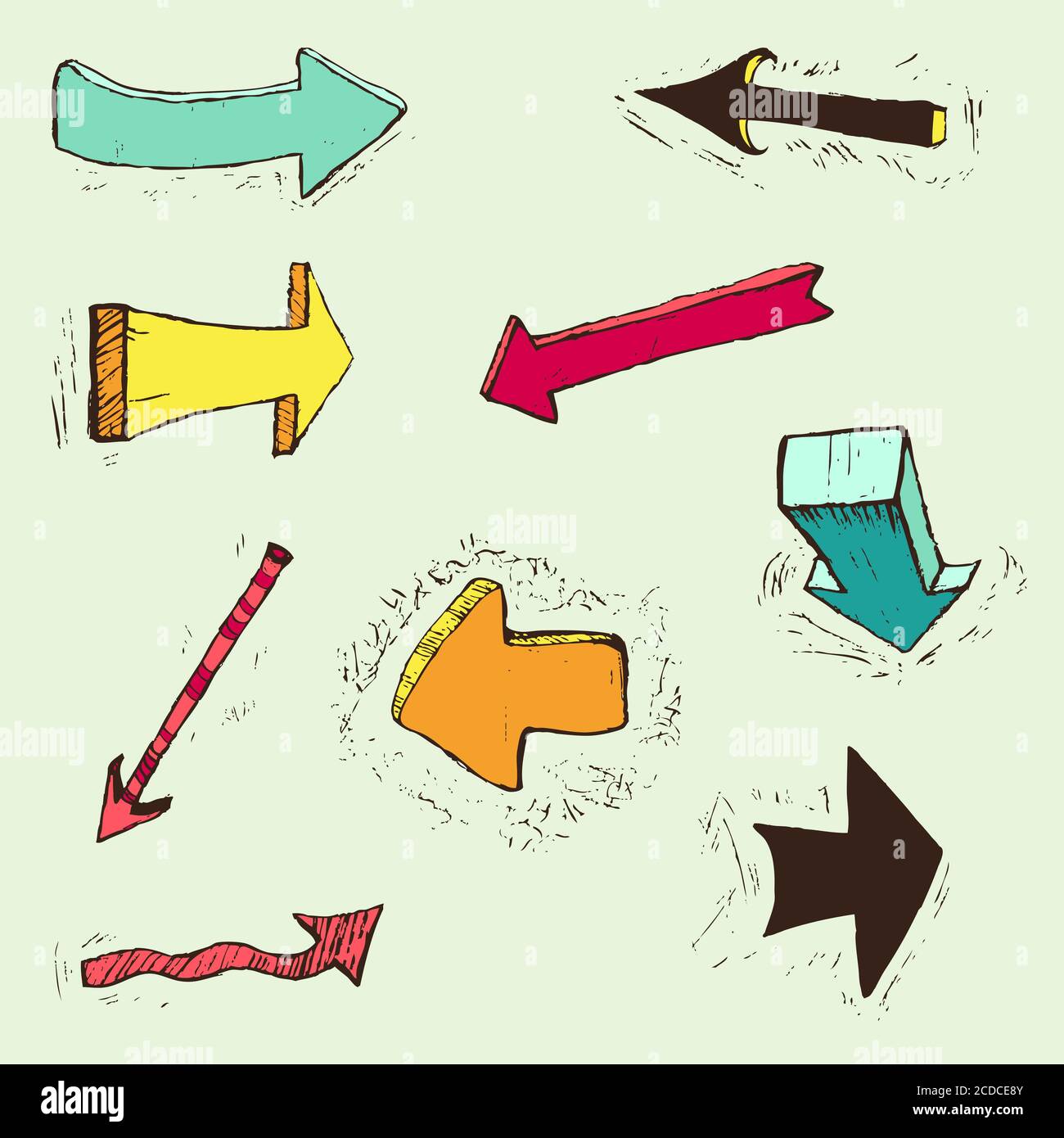 Big hand drawn arrow set Stock Vector Image & Art - Alamy