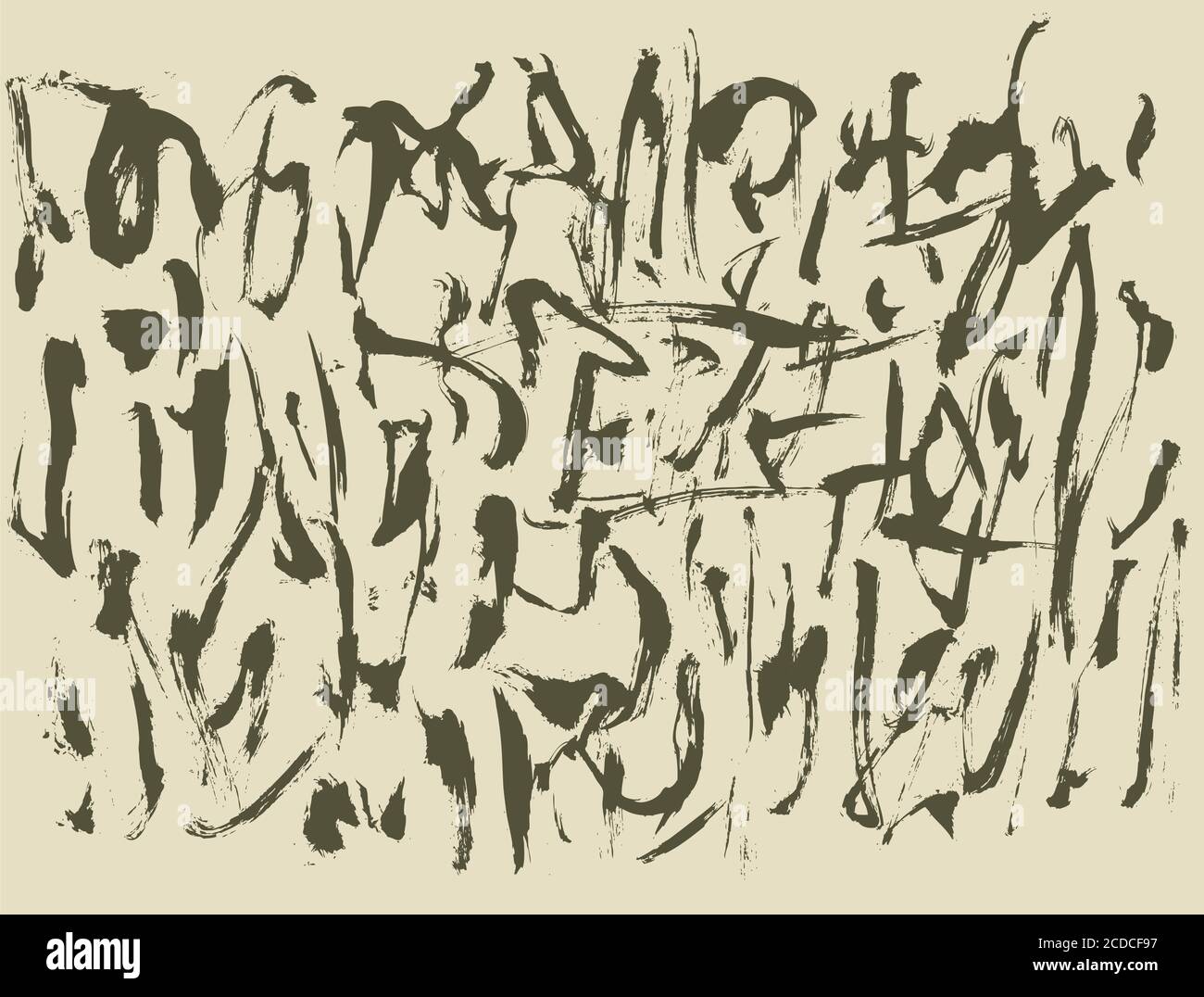 Grunge texture with brush stroke painting, lettering and calligraphy ...