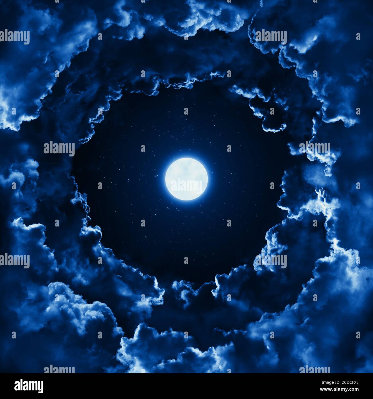 Full Moon And Clouds