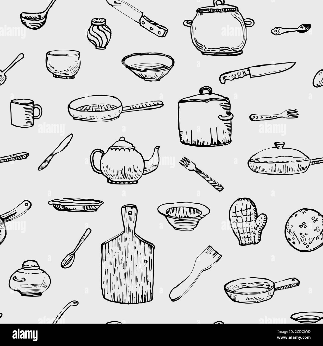 Hand drawn saucepan Stock Vector Images - Alamy
