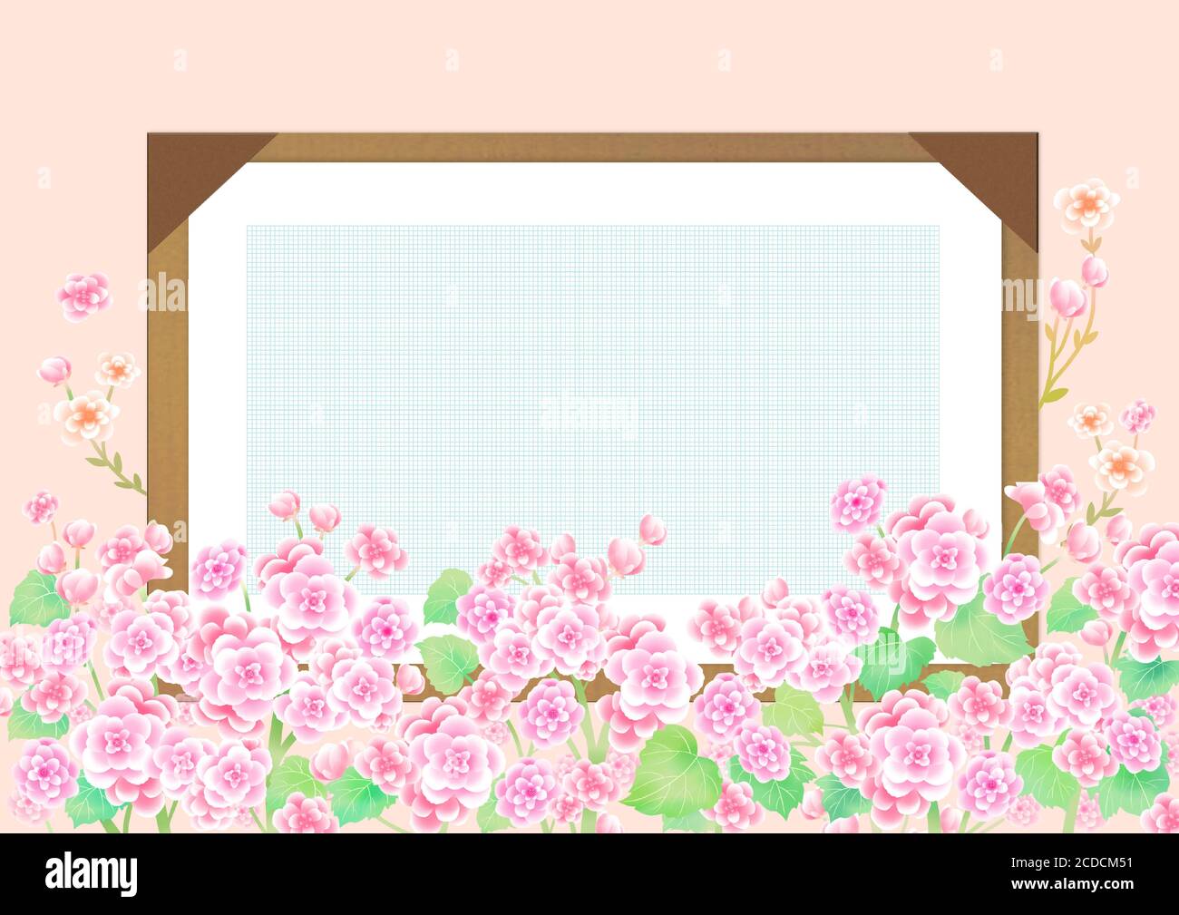 Floral frame banner design. flowers square frame background ...