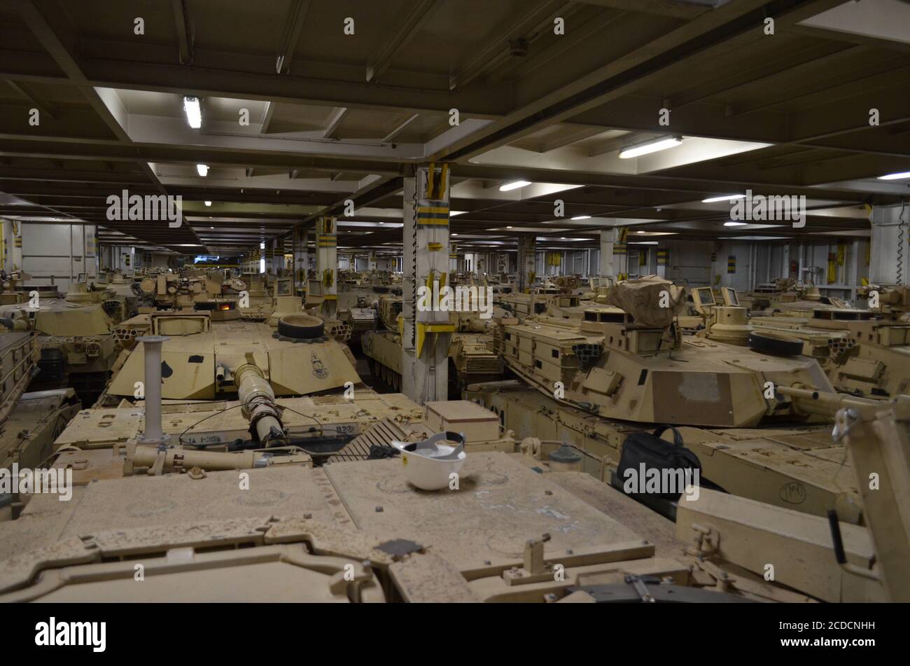 The rolling stock from the 2/1 Armored Brigade Combat Team’s awaits ...