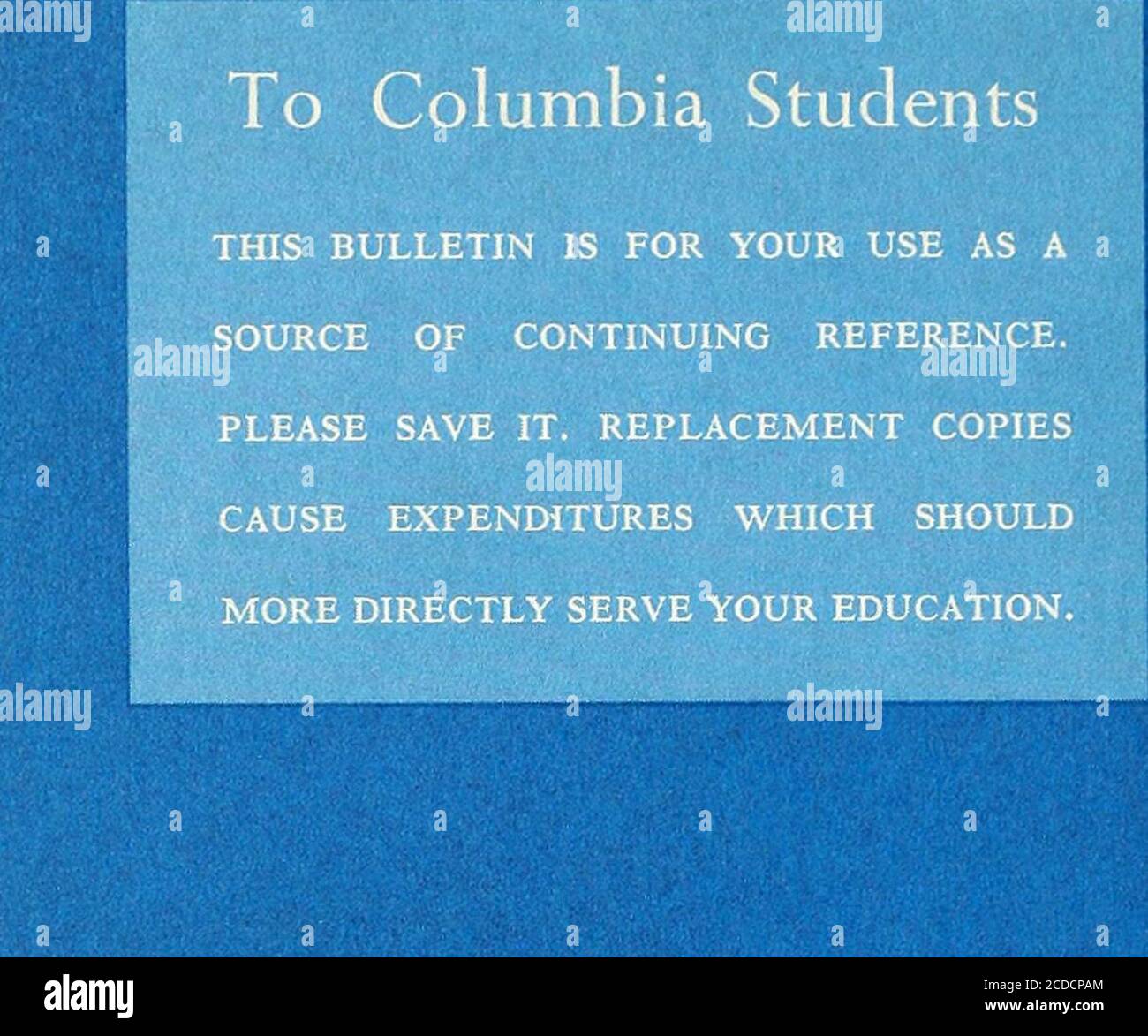 . Columbia University bulletins of information : announcement . 9 ...