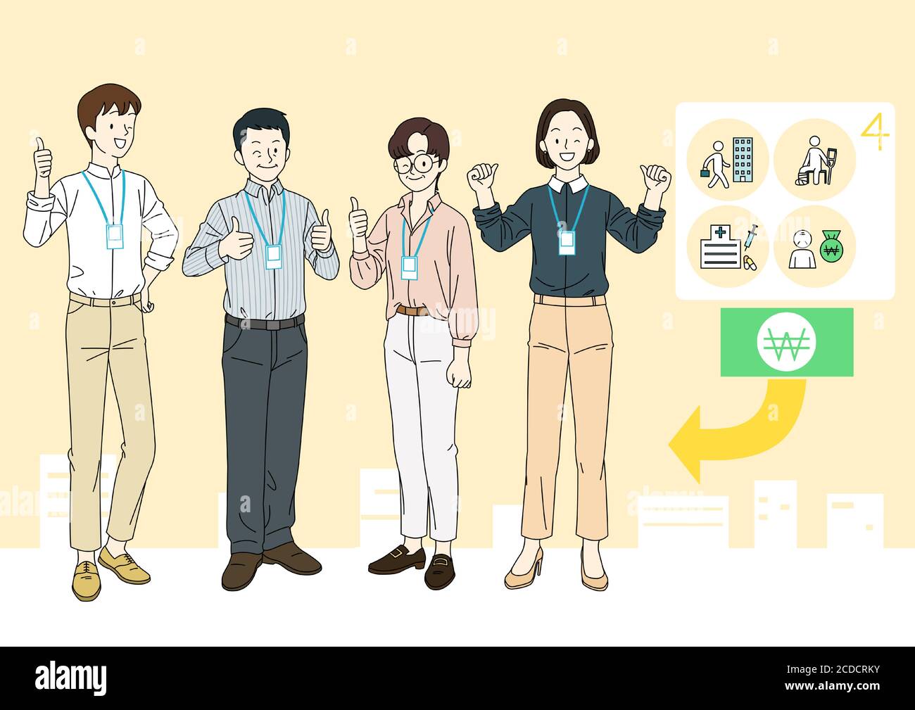 Social benefits and welfare concept illustration 003 Stock Vector Image ...