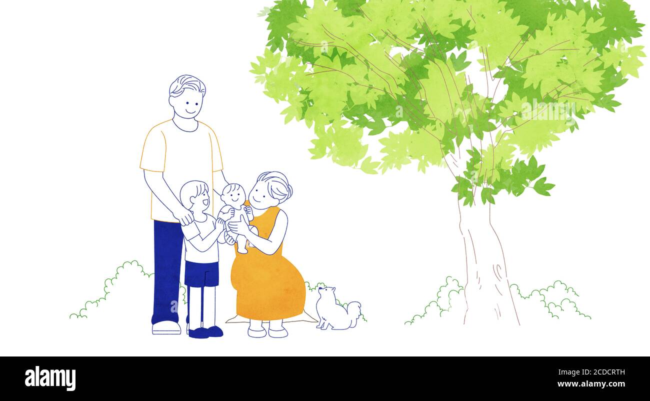 Happy and loving family hand drawn illustration 002 Stock Vector Image ...