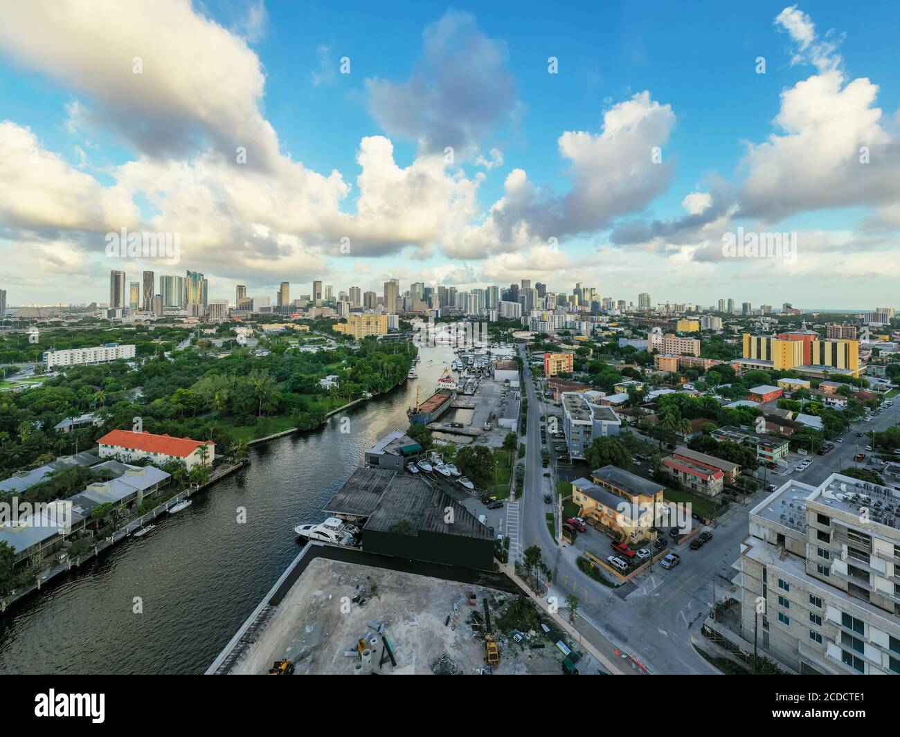 Aerial view of Brickell and Downtown Miami FL United States Stock Photo ...