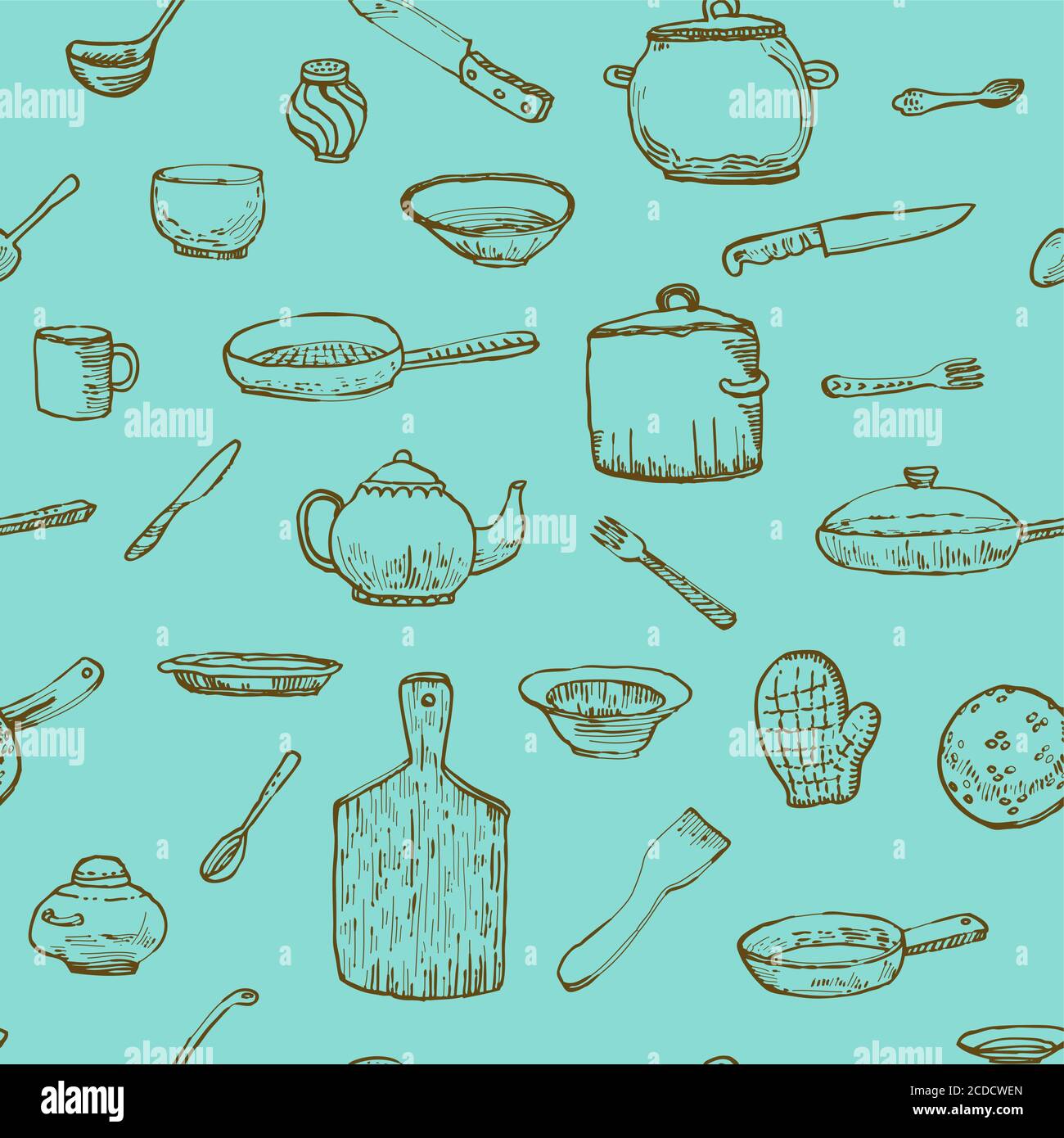 Ink hand drawn dishes big set Stock Vector Image & Art - Alamy