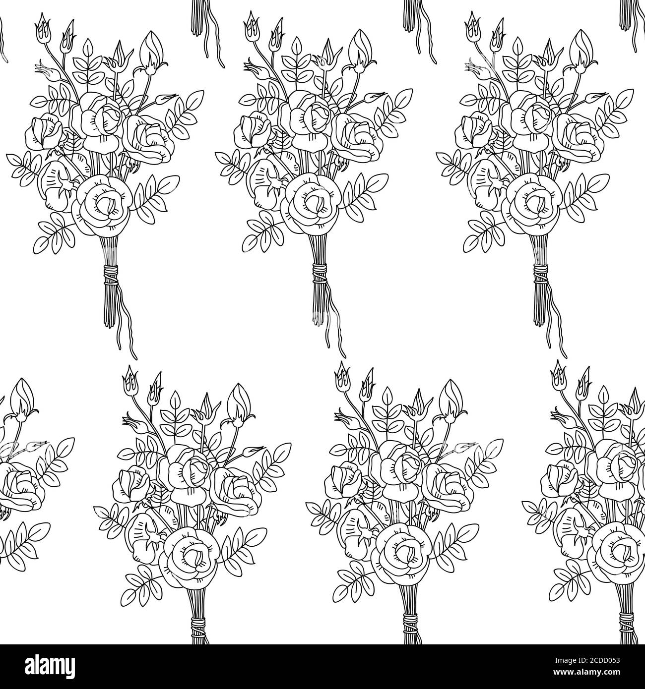 White rose bouquets Stock Vector Images - Alamy