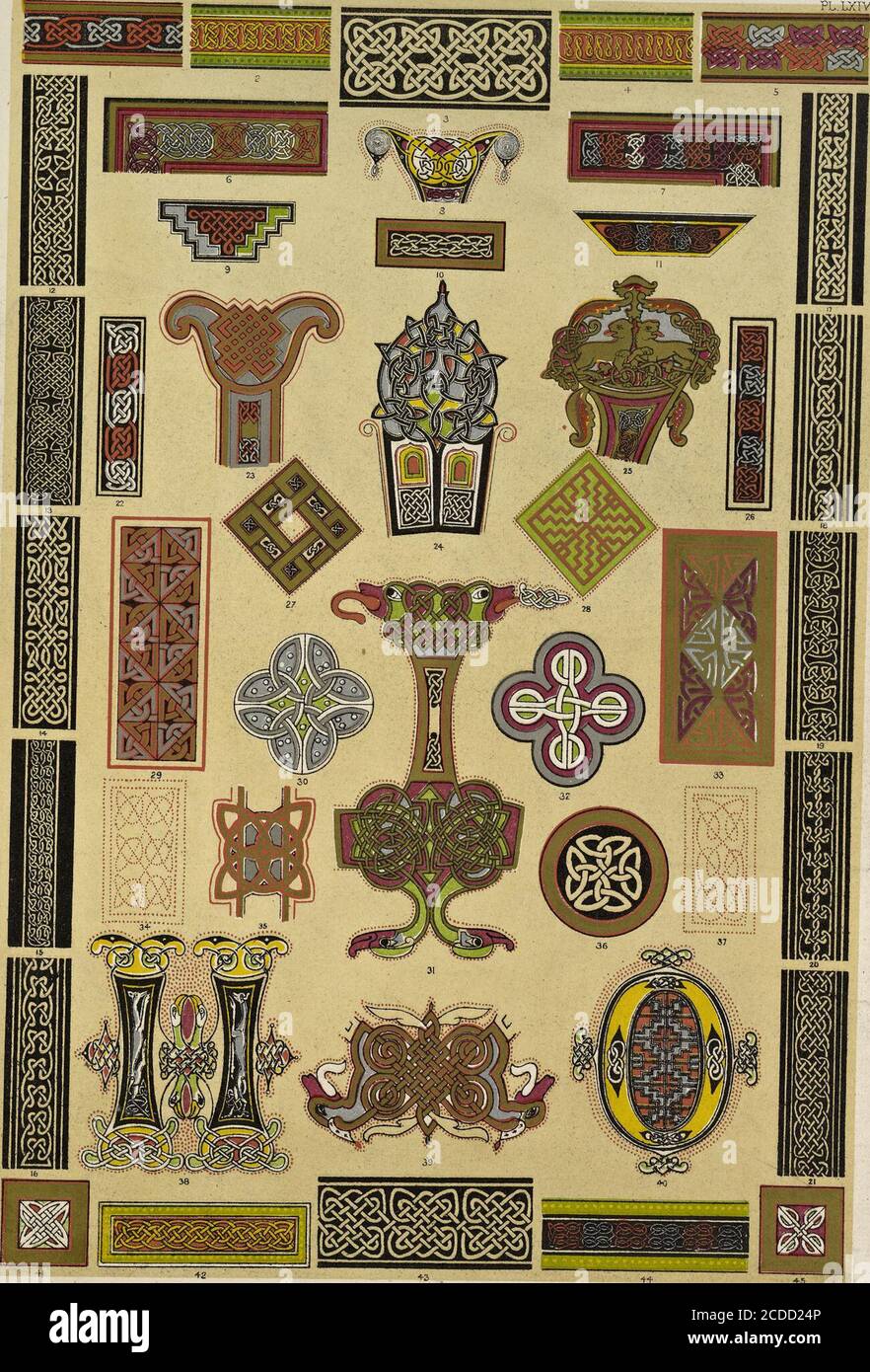 . The grammar of ornament . flfc. mm. KELTISCH TAFE.L LXIY CELTIC N ...