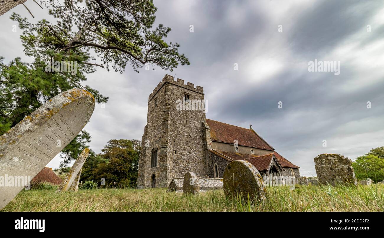 St Andrews Church, Beddingham Stock Photo - Alamy