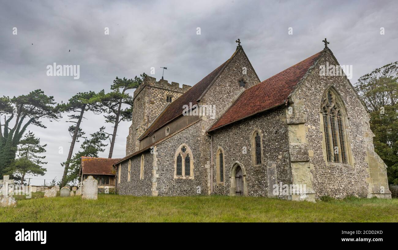 St Andrews Church, Beddingham Stock Photo - Alamy