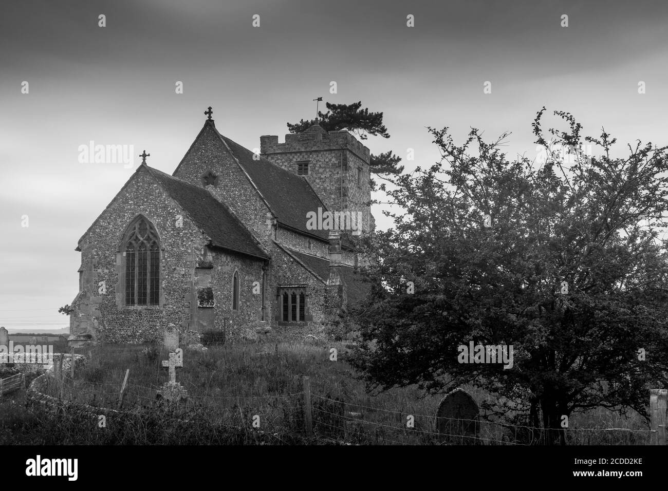 St Andrews Church, Beddingham Stock Photo - Alamy