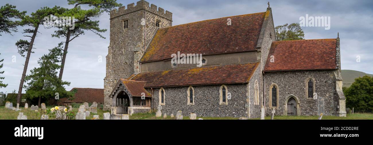St Andrews Church, Beddingham Stock Photo - Alamy