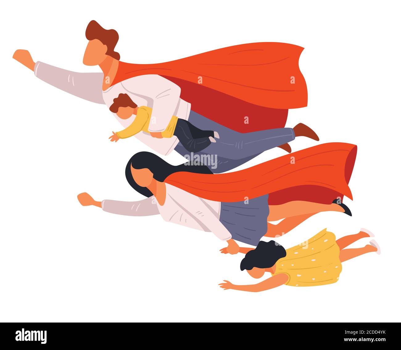 Happy family superhero costume Stock Vector Images - Alamy