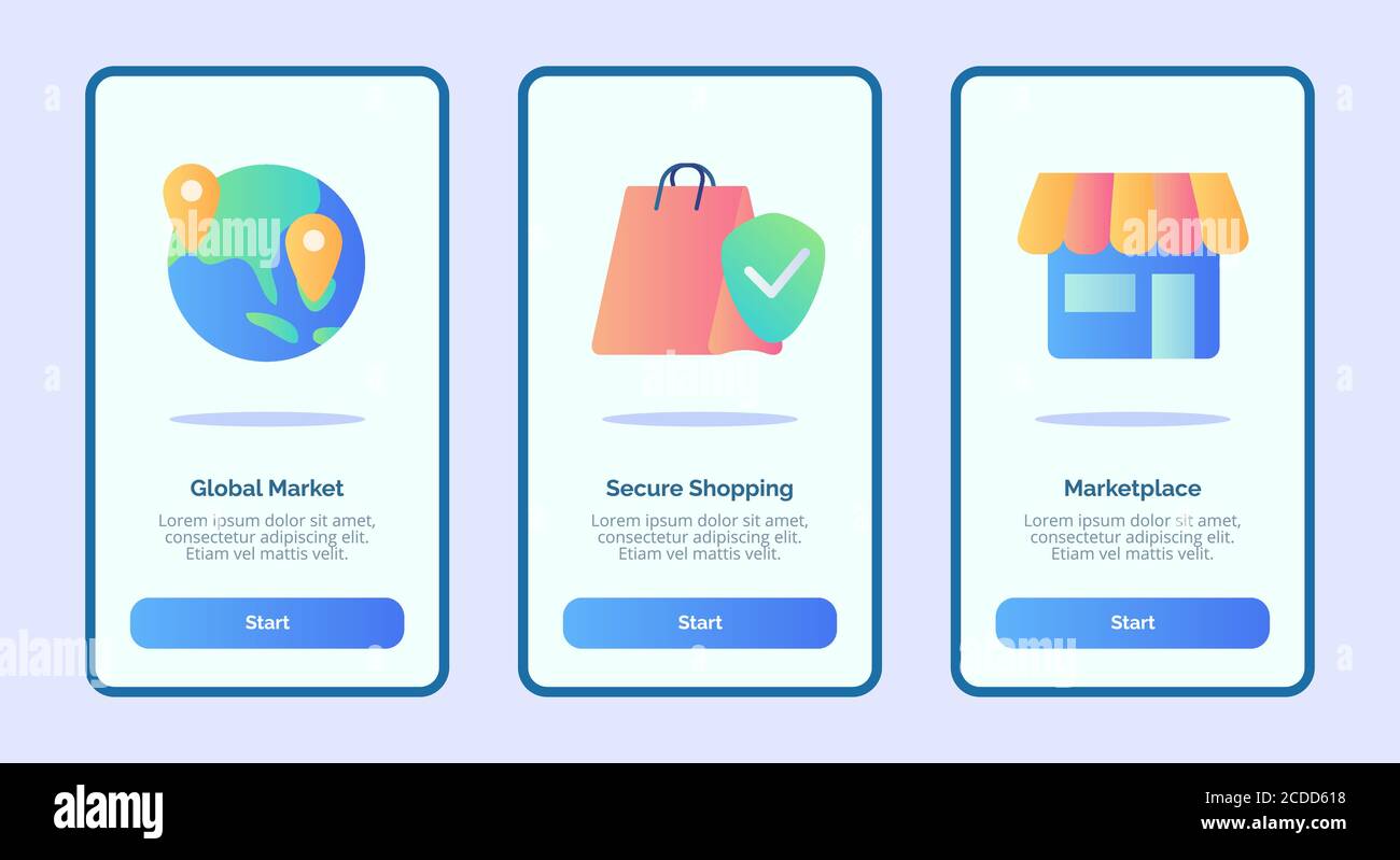 Global market secure shopping marketplace for mobile apps template ...