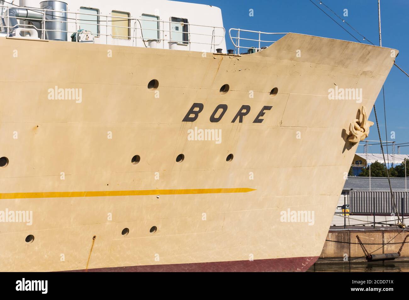 Hostel ship S/S Bore on Aurajoki river in Turku Finland Stock Photo - Alamy