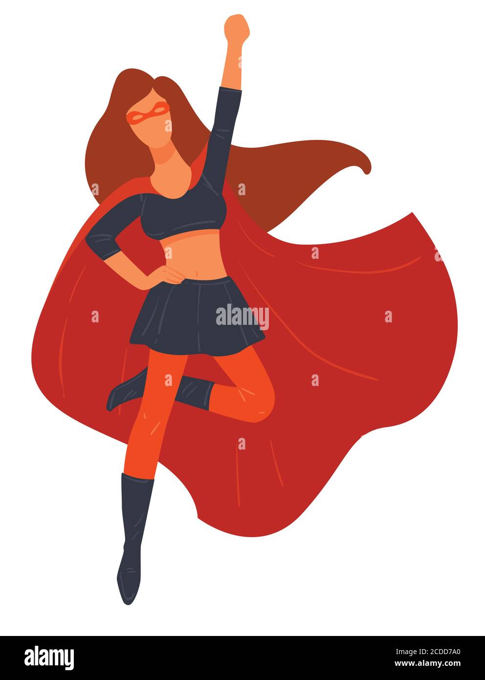 Super hero female character wearing costume for carnival Stock Vector ...