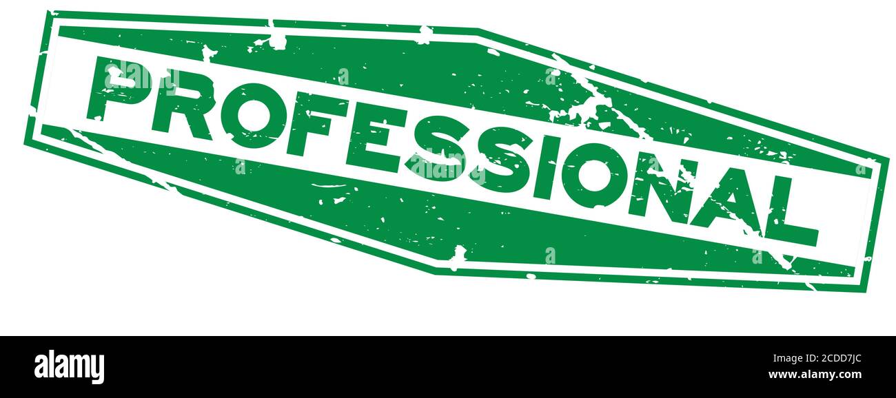 Grunge green professional word hexagon rubber seal stamp on white background Stock Vector Image ...