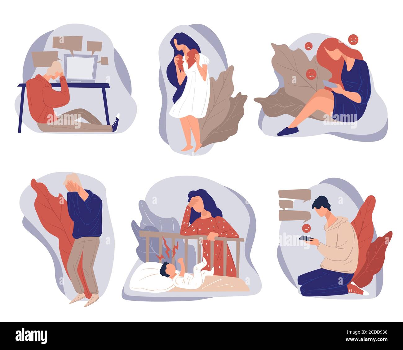 Depressed woman feeling emotional Cut Out Stock Images & Pictures - Alamy