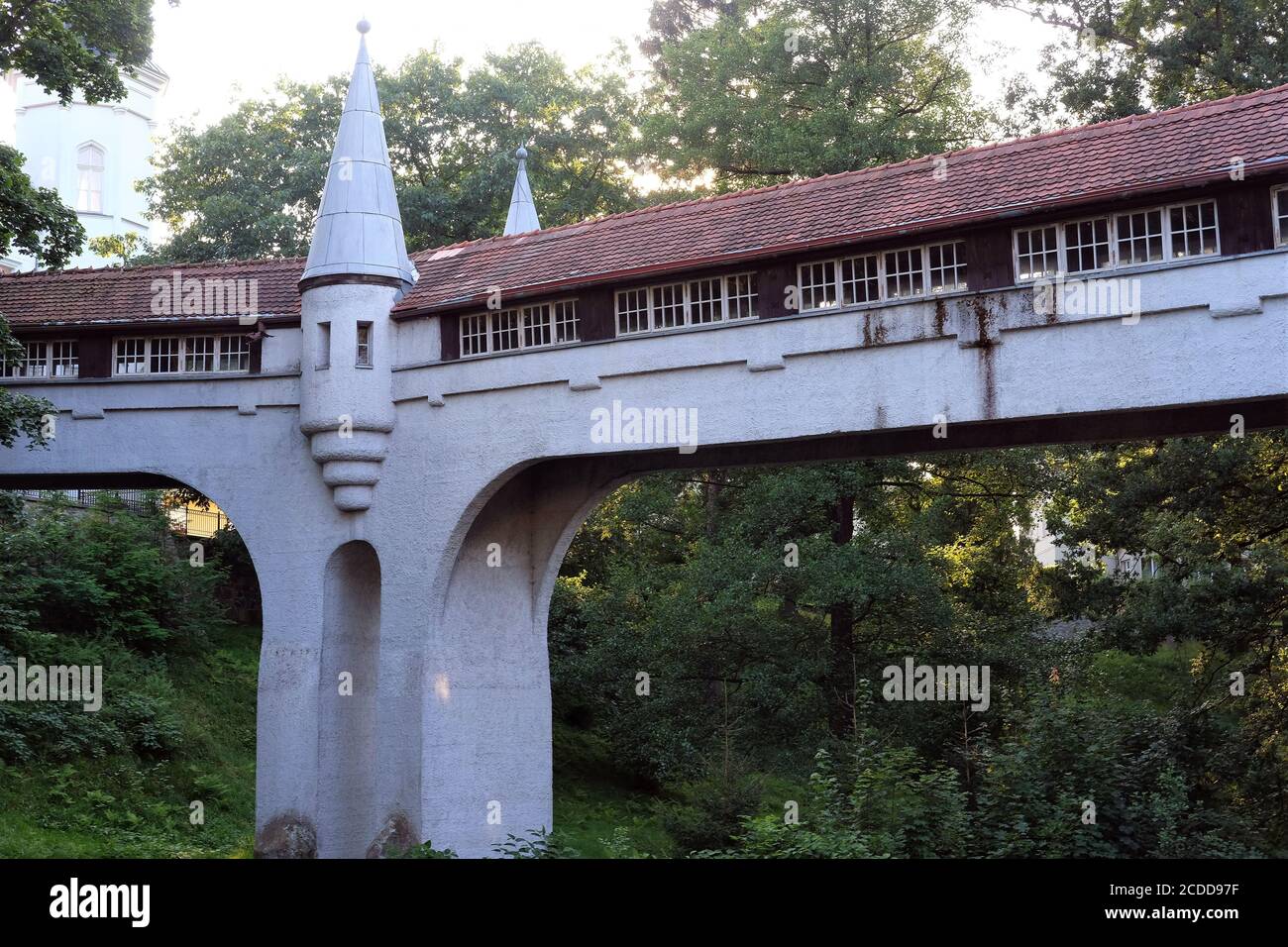 Beautiful covered Bridge over Biala Ladecka River built in 1930 to ...