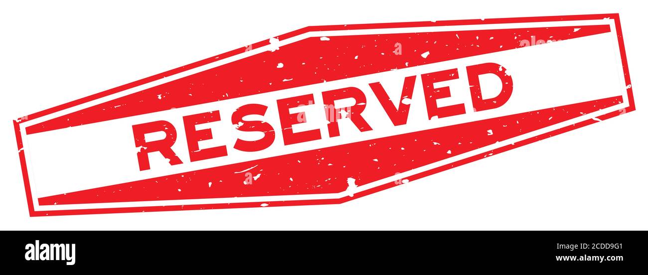 Grunge red reserved word hexagon rubber seal stamp on white background Stock Vector Image & Art ...