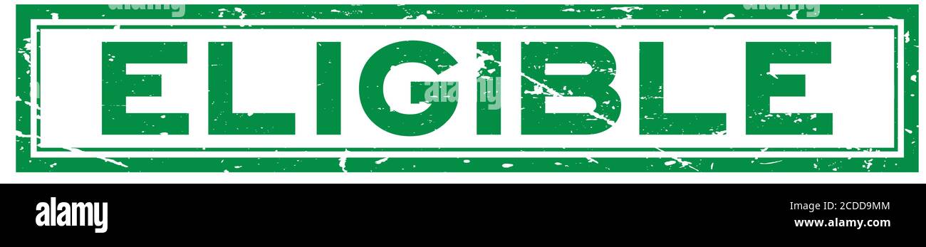 Grunge green eligible word square rubber seal stamp on white background Stock Vector Image & Art ...