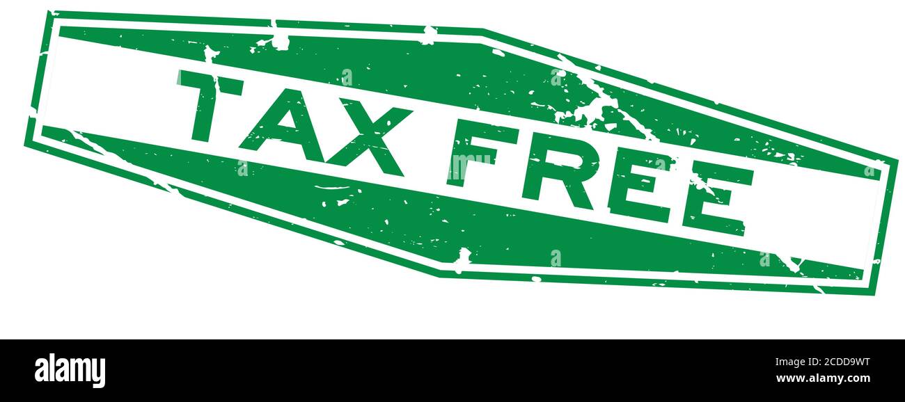Grunge green tax free word hexagon rubber seal stamp on white background Stock Vector Image ...