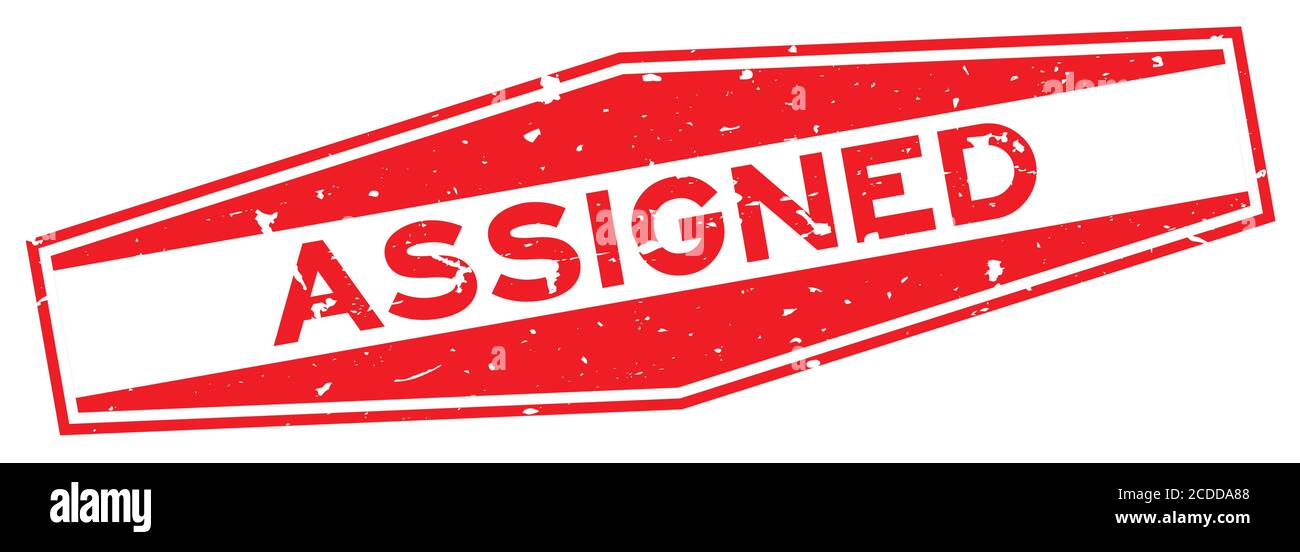 Grunge red assigned word hexagon rubber seal stamp on white background Stock Vector Image & Art ...