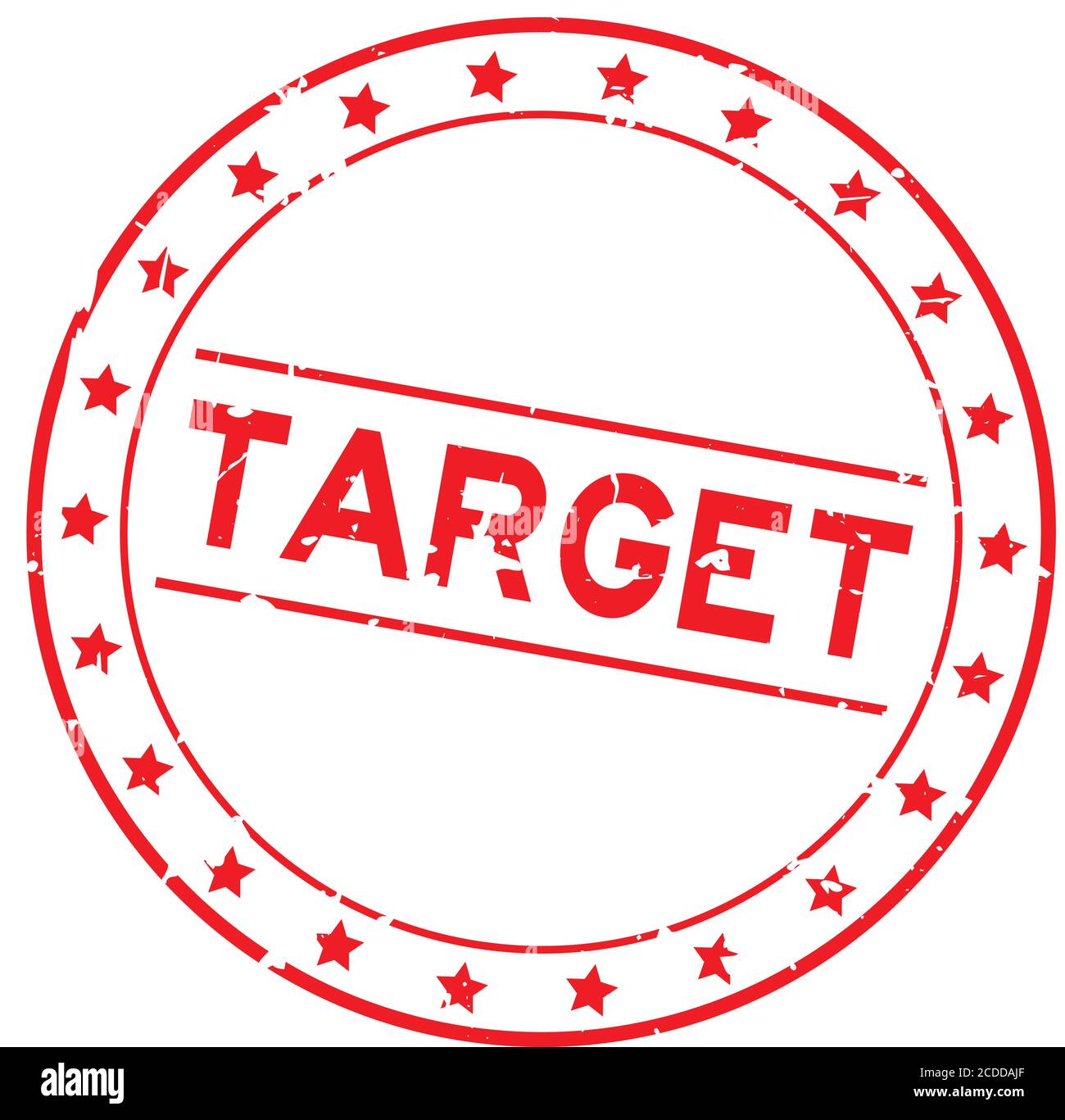 Grunge red target word round rubber seal stamp on white background ...