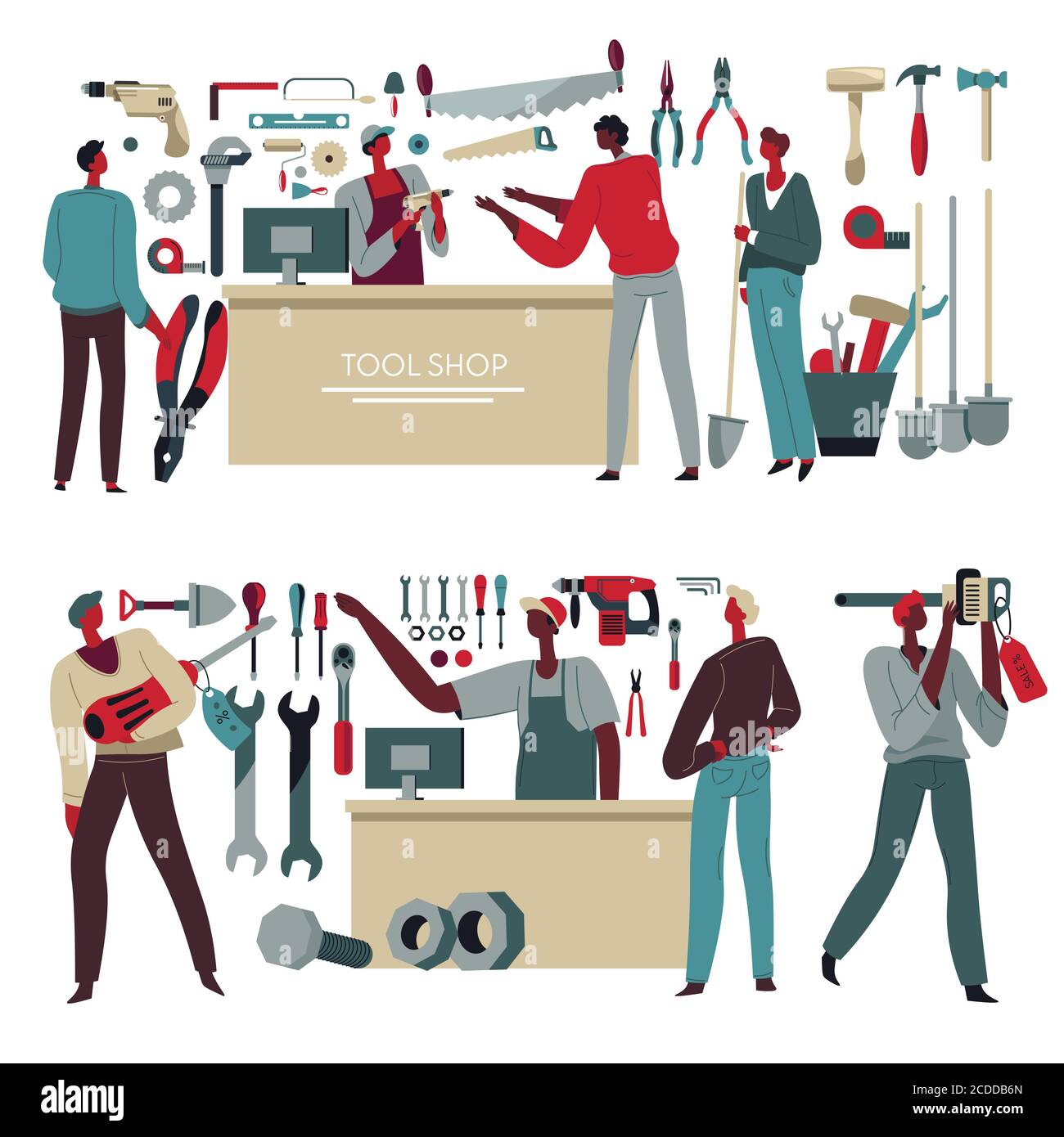 Tool shop Stock Vector Images - Alamy