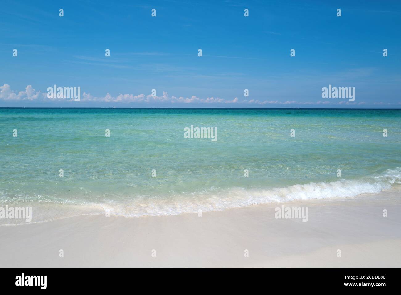 Composition of nature. Blue ocean wide panorama background with sea ...